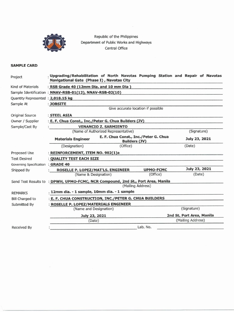 Materials (Sample Card) | PDF