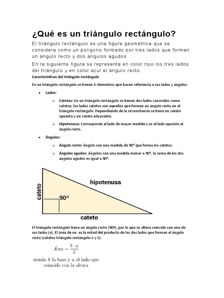 Qué Es Un Triángulo Rectángulo | PDF | Métodos y materiales de enseñanza