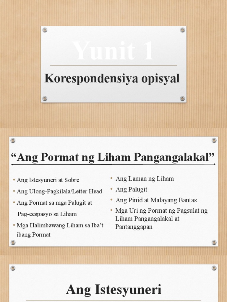 Ang Pormat NG Liham | PDF