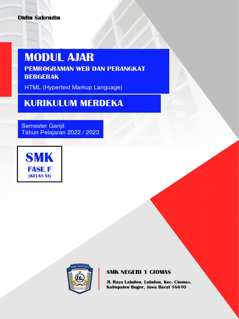 Modul Ajar Pemrograman Web SMK | PDF