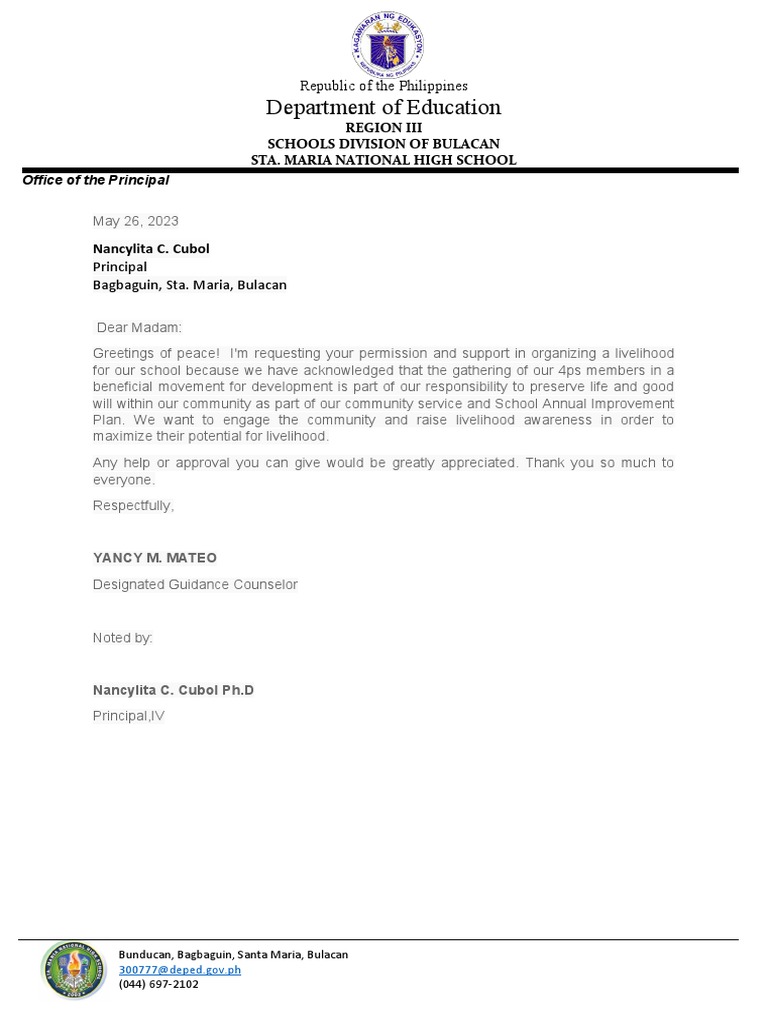 Request Livelihood Program 4ps | PDF