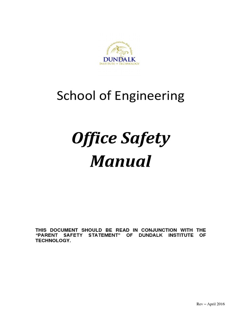 Engineering Office Safety Manual | PDF | Occupational Safety And Health | Chair