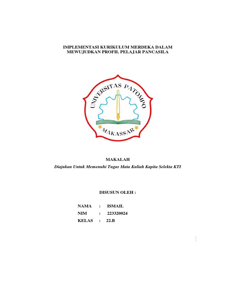 Tugas Kti - Ismail | PDF