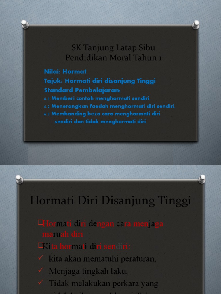 Pendidikan Moral Tahun 1 SK Tanjung Latap Sibu | PDF | Pengembangan ...