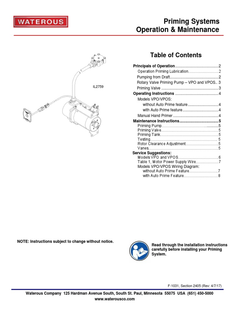 F1031-2405 Priming Systems | PDF