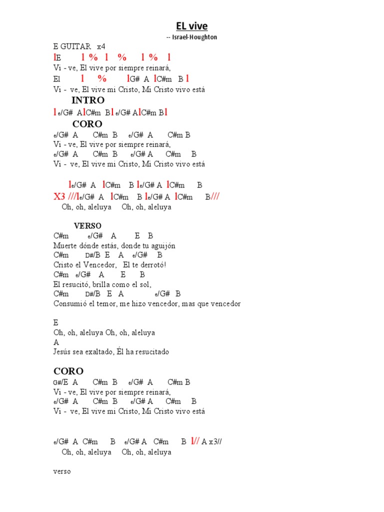 EL Vive Israel Houghton | PDF | Biblia | Creencia y doctrina cristiana
