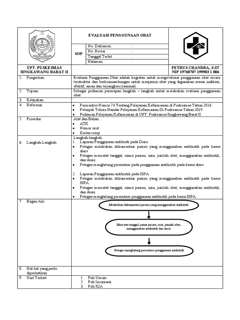 Sop Evaluasi Penggunaan Obat | PDF