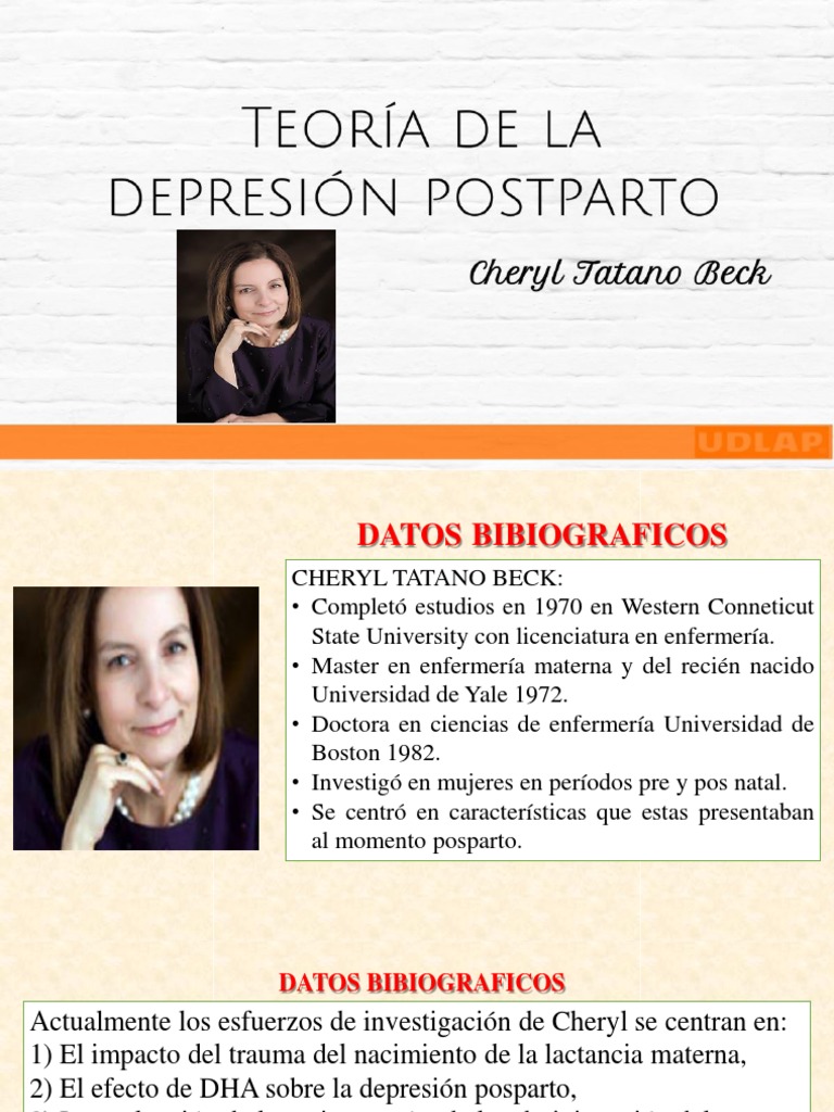 Teorizante de Depresion Postparto | PDF | Trastorno depresivo mayor | Depresión (estado de ánimo)