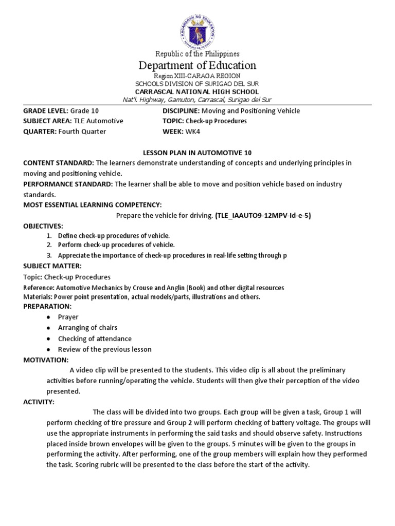 LP CO 4th Quarter | PDF | Brake | Car