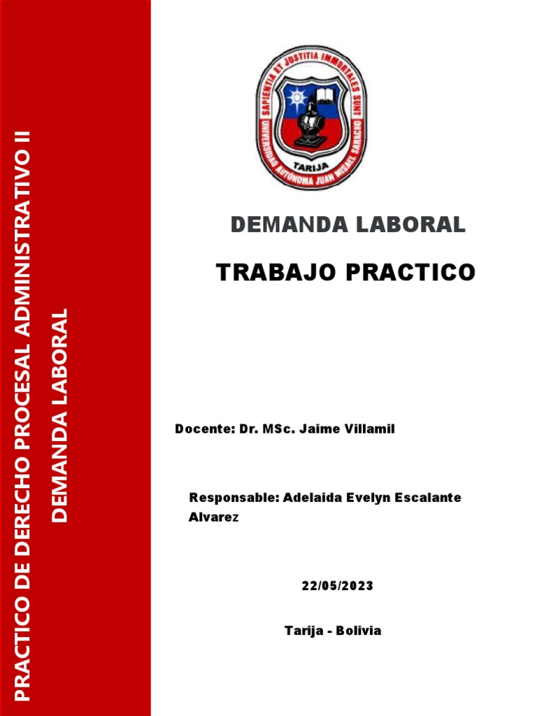 Demanda Lab A Escalante | PDF | Derecho laboral | Demanda judicial