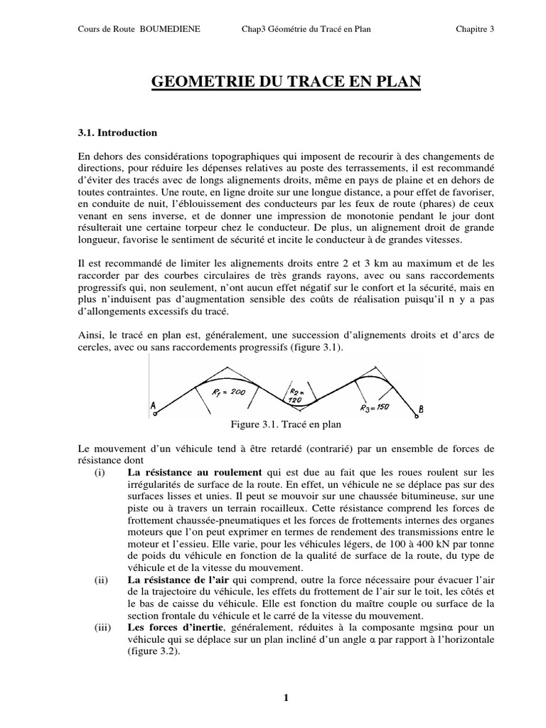 Chap3 Géométrie Du Tracé en Plan1 | PDF