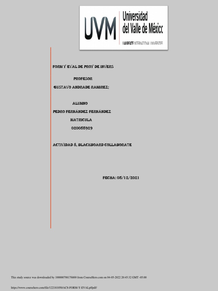 Ac8 Form Y Eval Pff Pdf Pdf Finanzas Y Administración Del Dinero