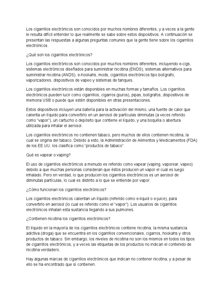 Los Cigarrillos Wps Office Pdf Cigarrillo Electrónico Cigarrillo