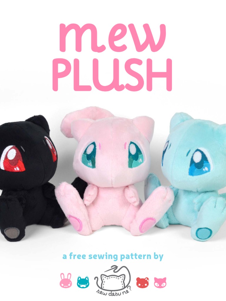 Mew Plush Sewing Pattern | PDF | Seam (Sewing) | Sewing