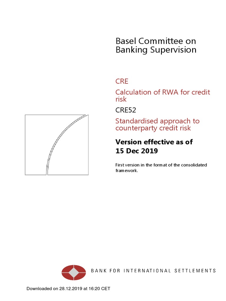 CRE52: SA-CCR Overview and Guidelines | PDF | Derivative (Finance ...