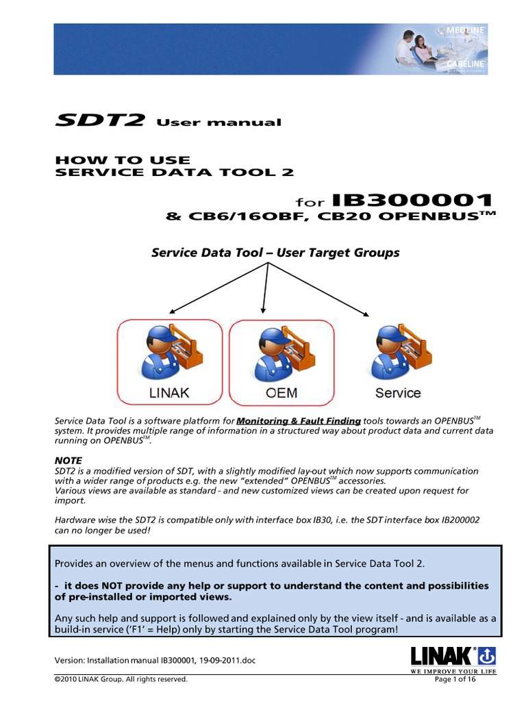 User Manual SDT2 and IB300001 - CB6,16,20 - V2.4.1 | PDF