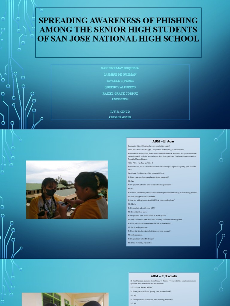Spreading Awareness of Phishing Among The Senior High | PDF | Phishing ... Spreading Awareness of Phishing Among The Senior High | PDF | Phishing ...