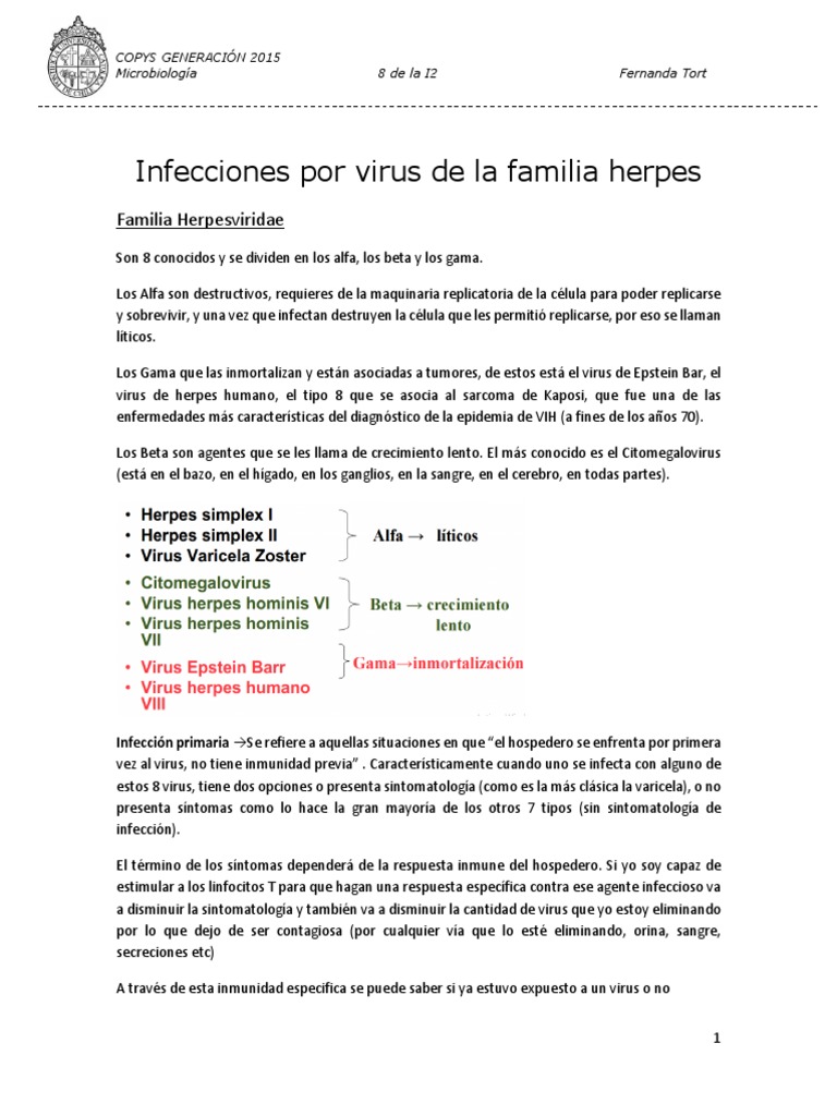 Virus de La Familia Herpes Viridae | PDF | Herpes Simple | Virus
