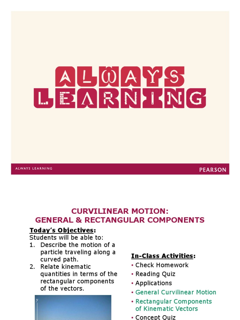12.4 General Curvilinear Motion and Rectangular Components | Download ...