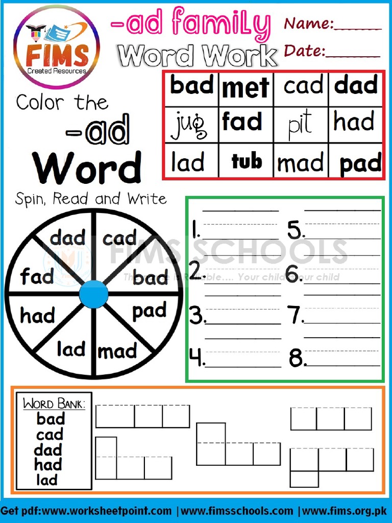 CVC Words Family Worksheets | PDF