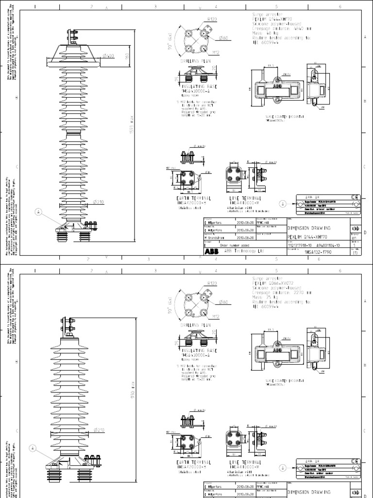 Volume 3-03 LA Drawing | PDF | Insulator (Electricity) | Secondary ...