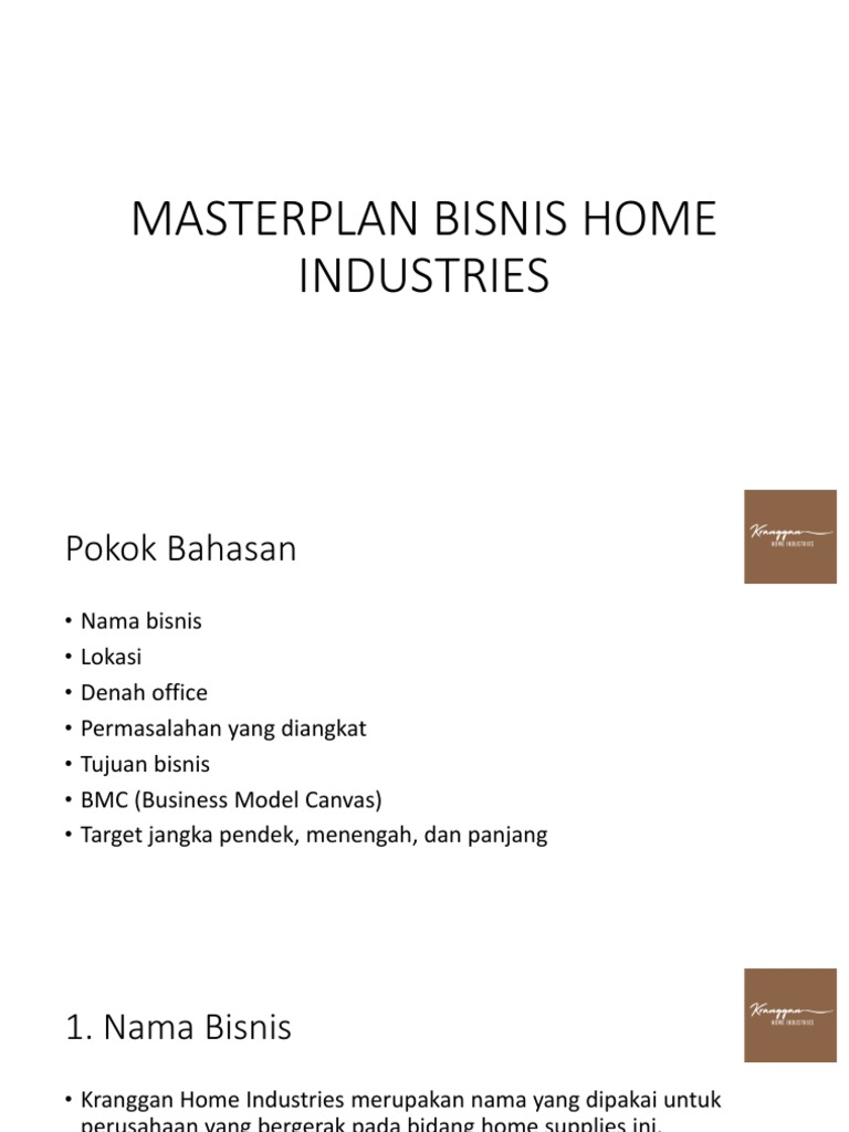Masterplan Bisnis Home Industries | PDF