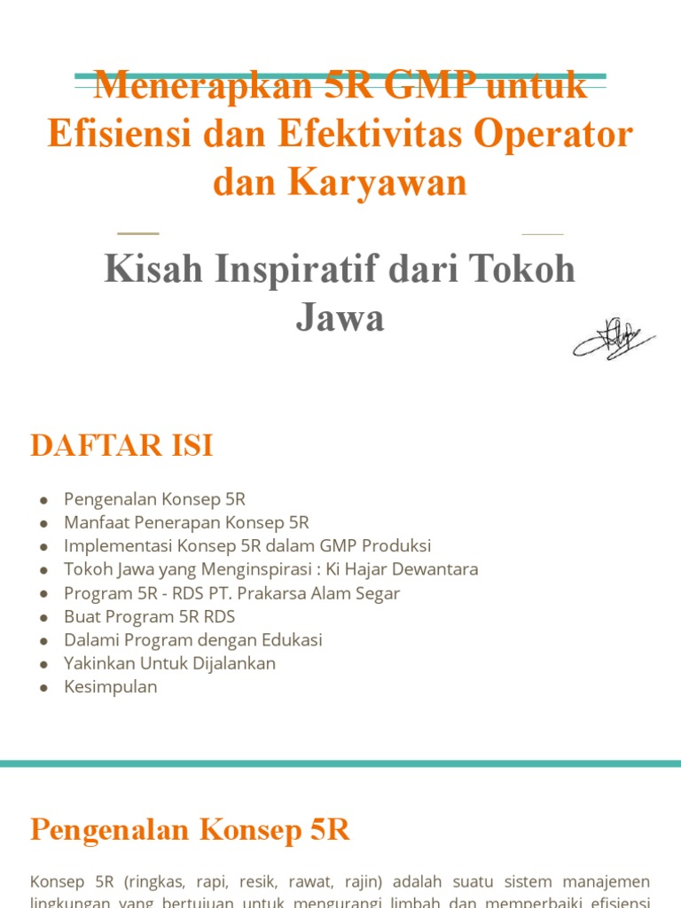 Penerapan 5R dalam GMP untuk Efisiensi | PDF | Bisnis | Pengembangan Diri