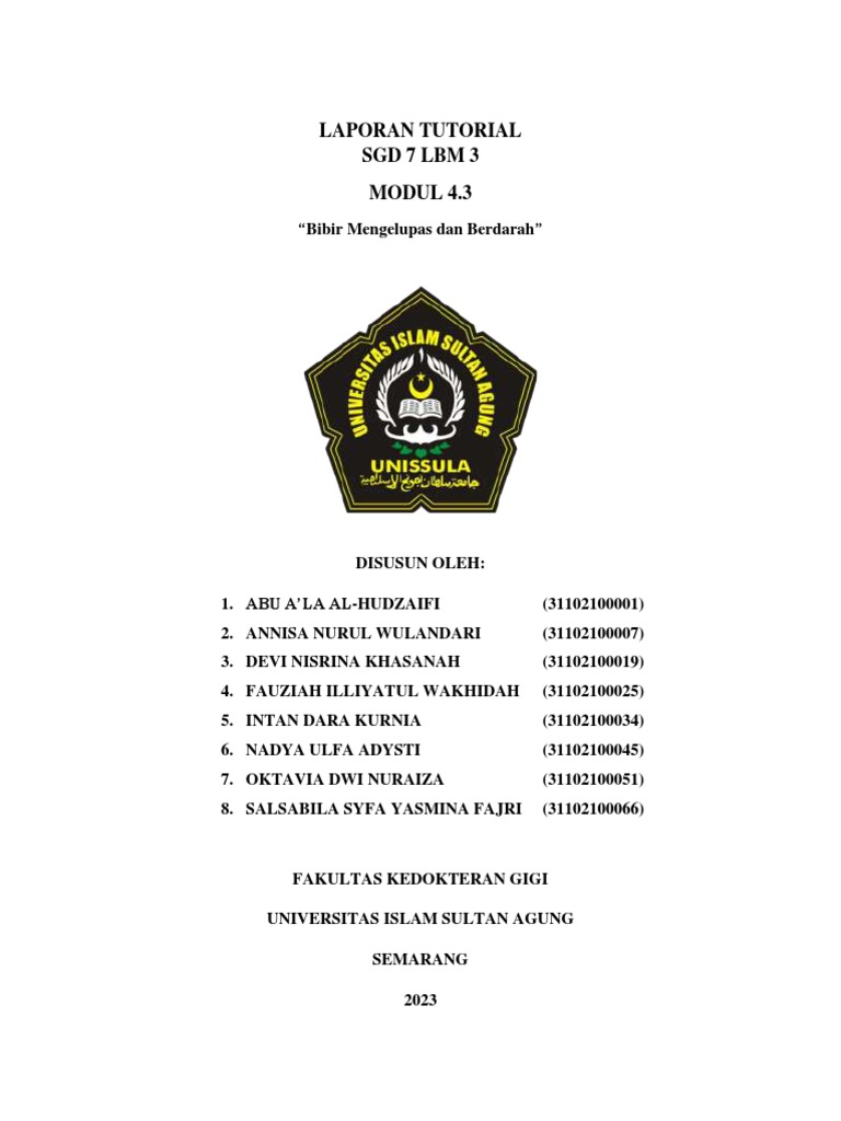 Laporan Tutorial LBM 3 - SGD 7 - Modul 4.3 | PDF