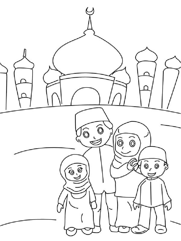 Muslim Family Colouring | PDF