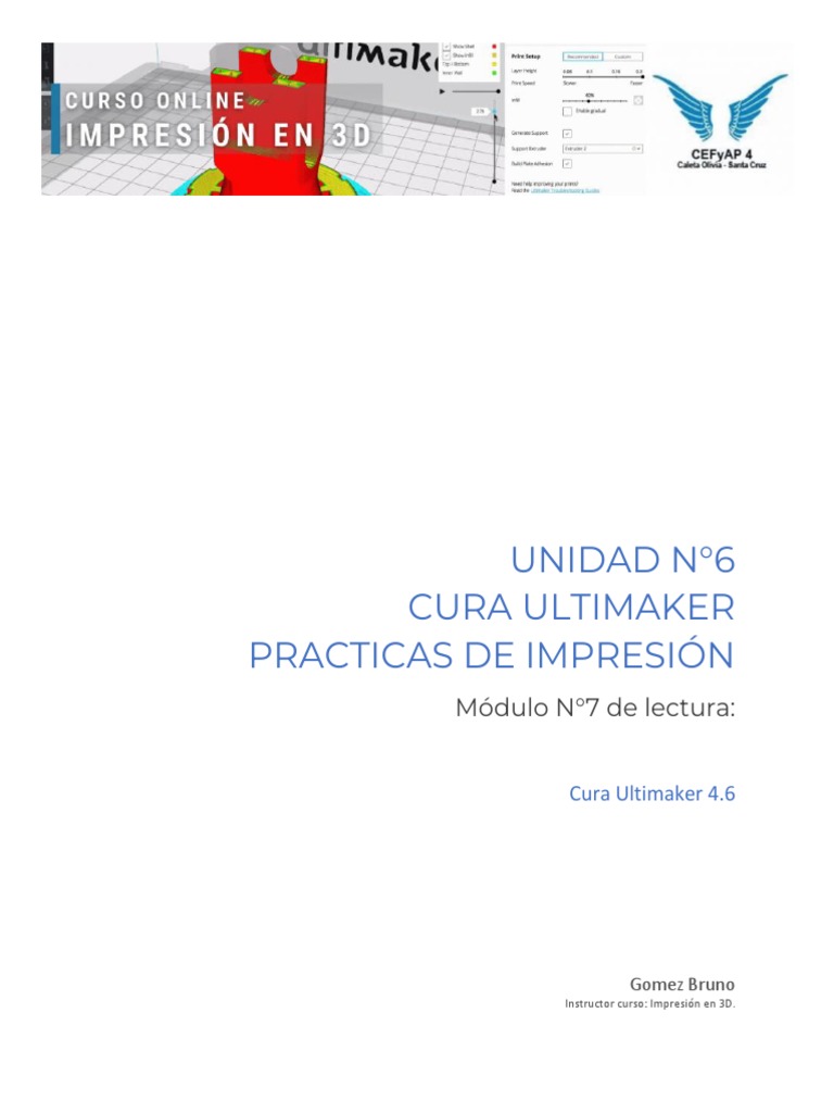 U6 - Modulo 7 - Cura Ultimaker 4.9 | PDF | Impresora (Computación ...