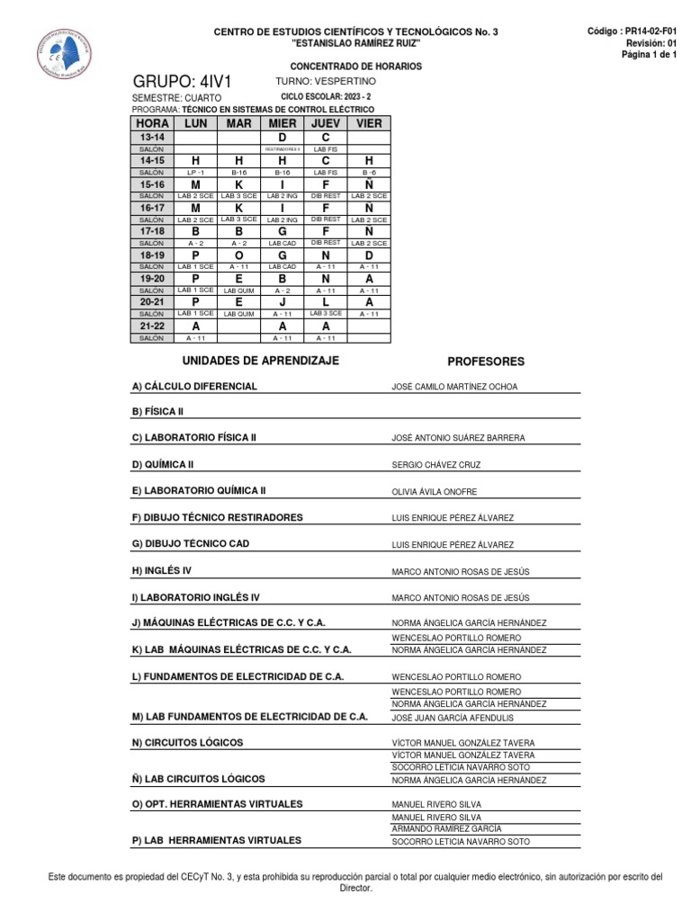 Cuartos Vespertino | PDF