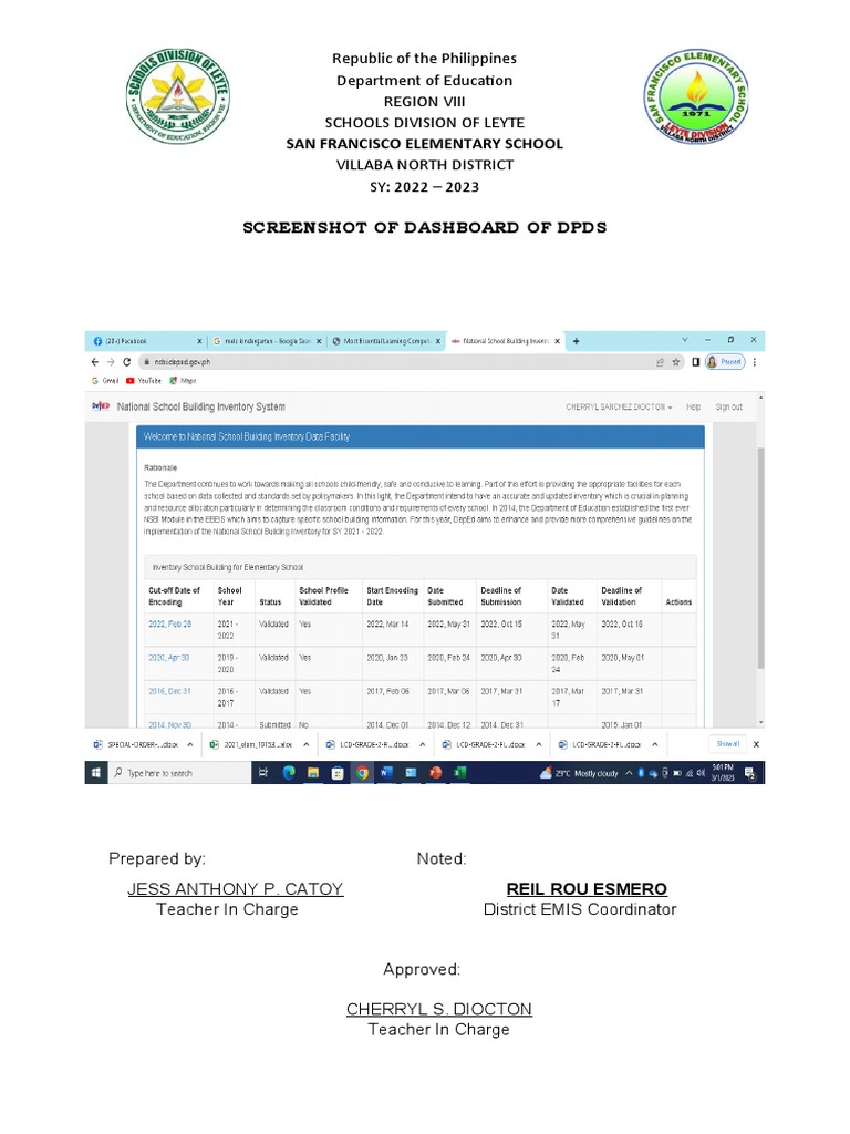EBEIS DASHBOARD SCREENSHOT | PDF