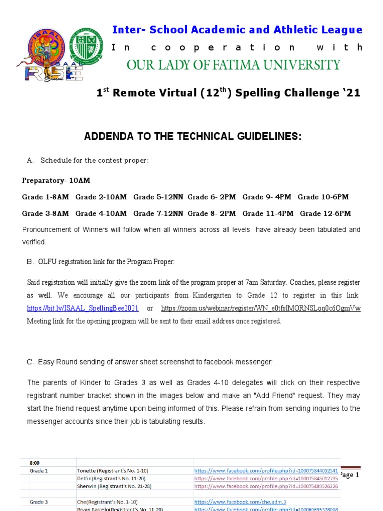 2021 Addenda - Spelling Guidelines | PDF