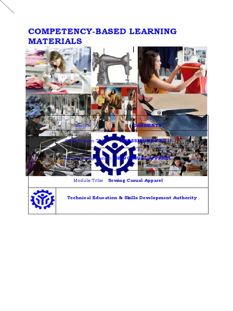 CBLM - Plan Training Session - GFD 1 | PDF | Sewing | Textiles