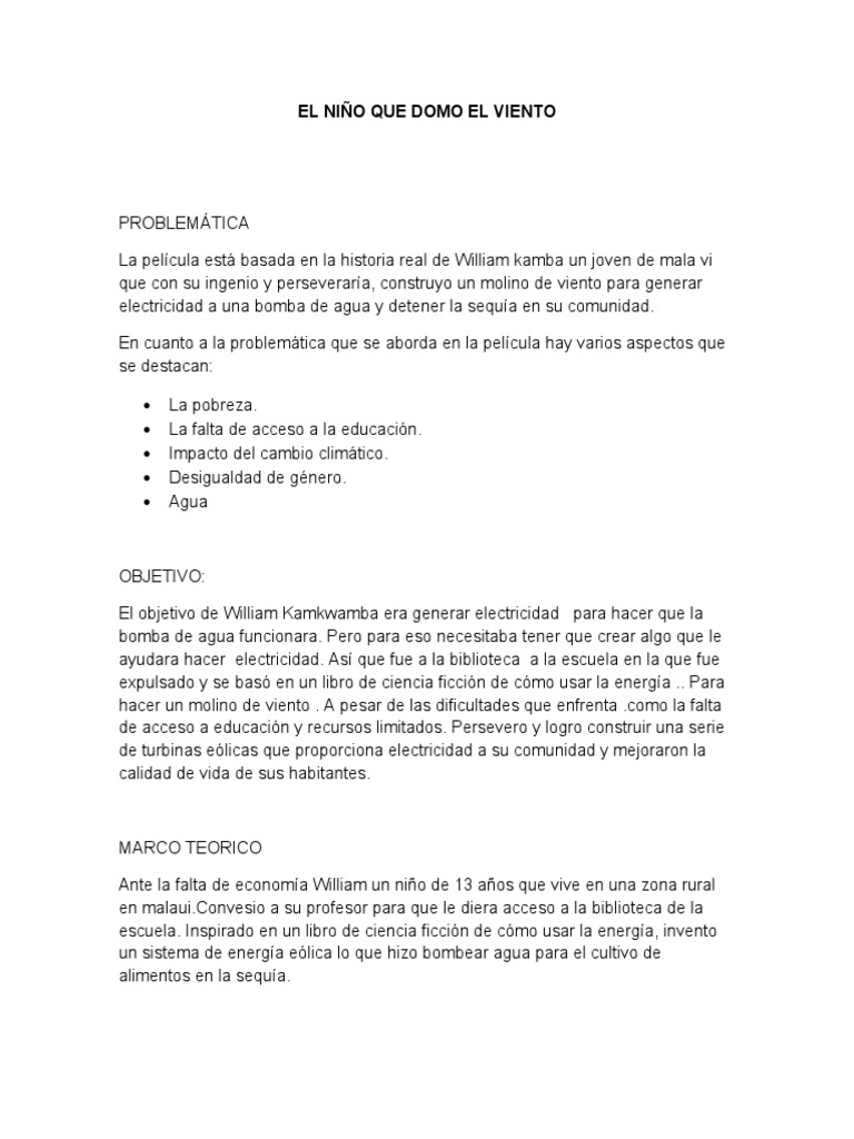 El Niño Que Domo El Viento | PDF