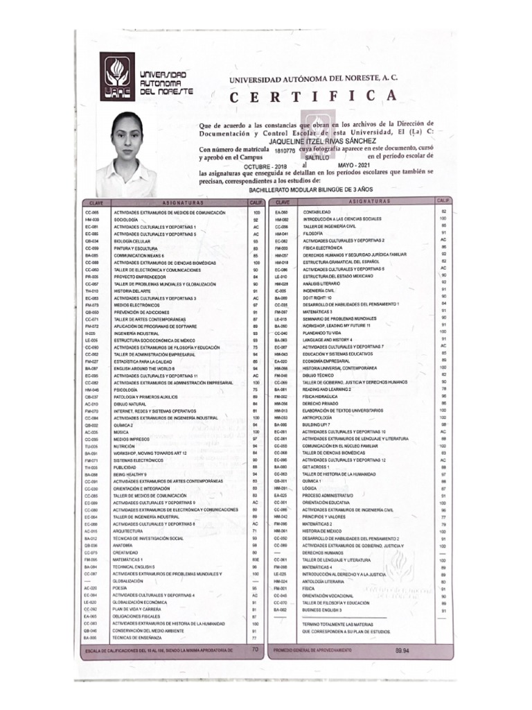 Certificado Prepa | PDF