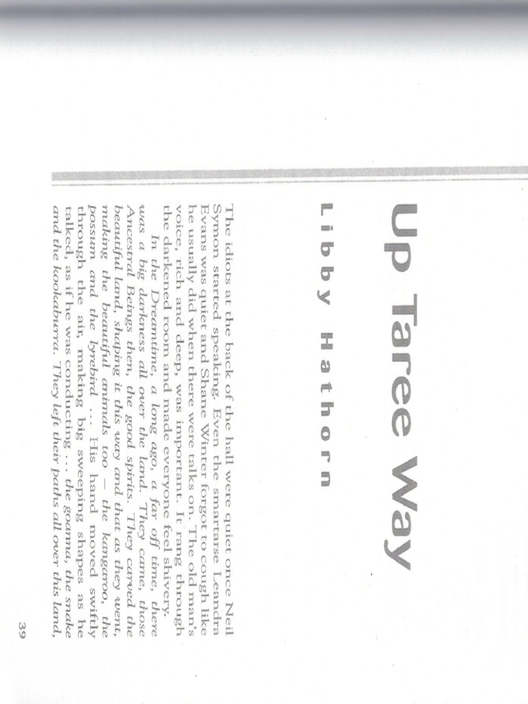 Up Taree Way Text | PDF