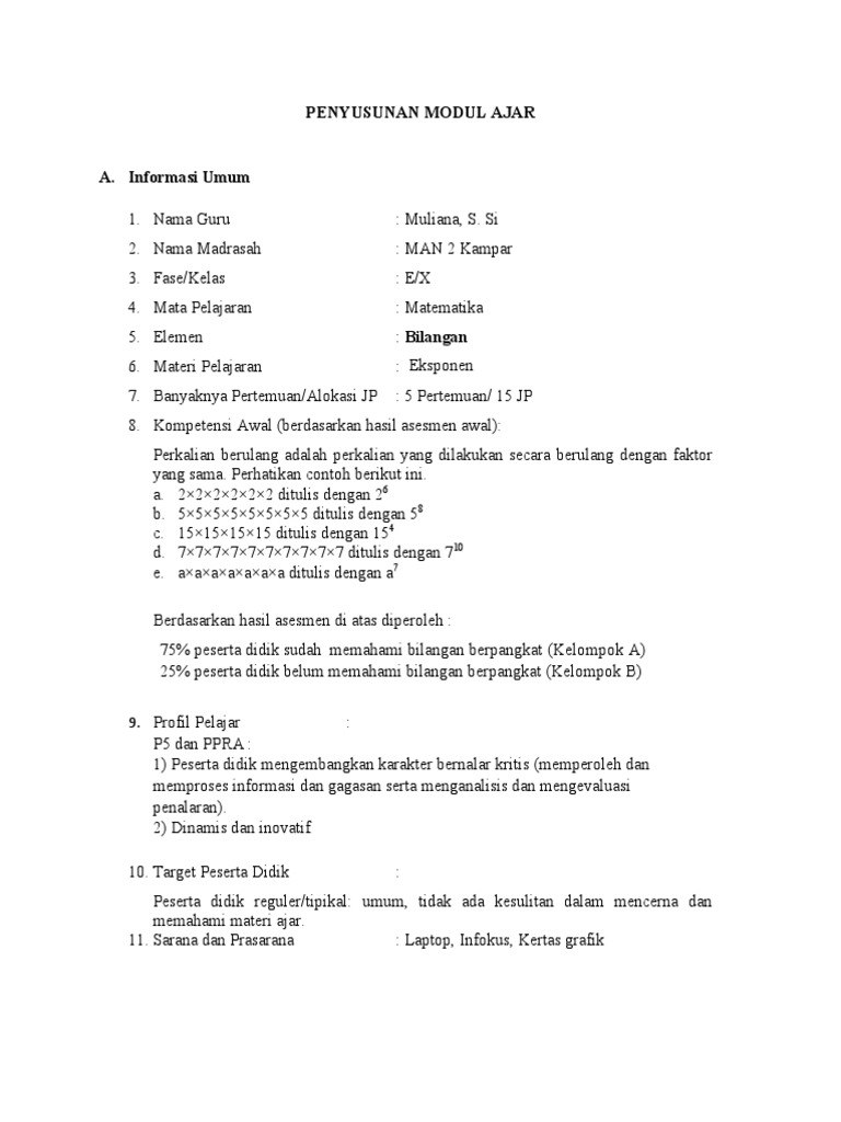 Penyusunan Modul Ajar | PDF | Karier & Perkembangan