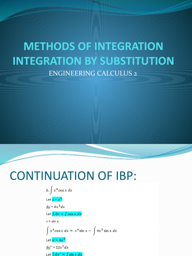Integration Methods in Engineering Calculus | PDF