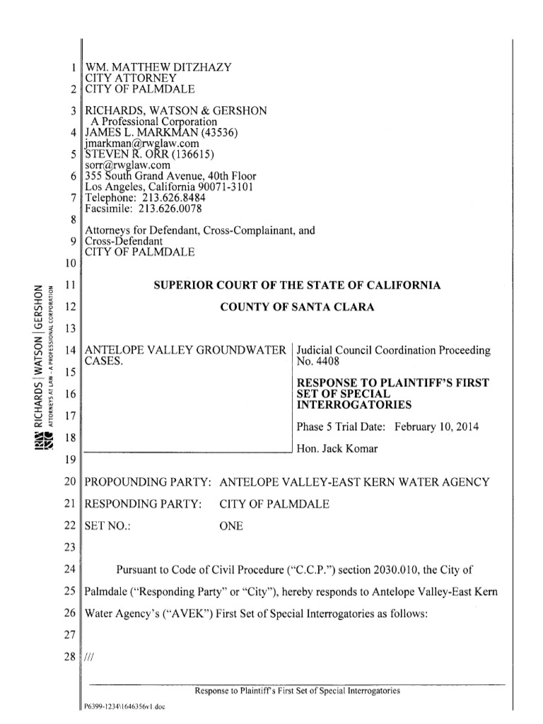 Superior Court of The State of California County of Santa Clara | PDF ...