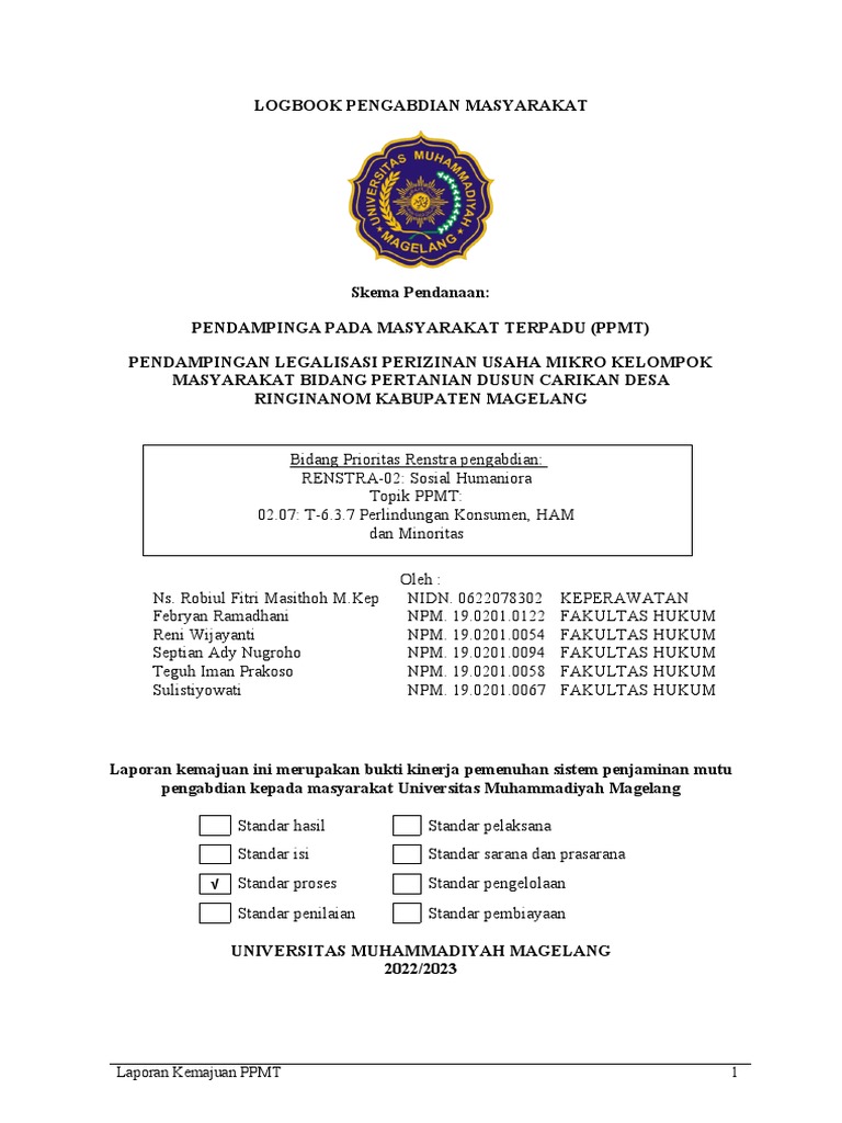 Logbook PPMT La Tani | PDF