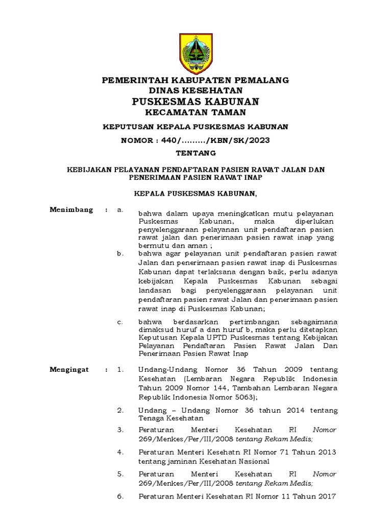 SK Pendaftaran | PDF