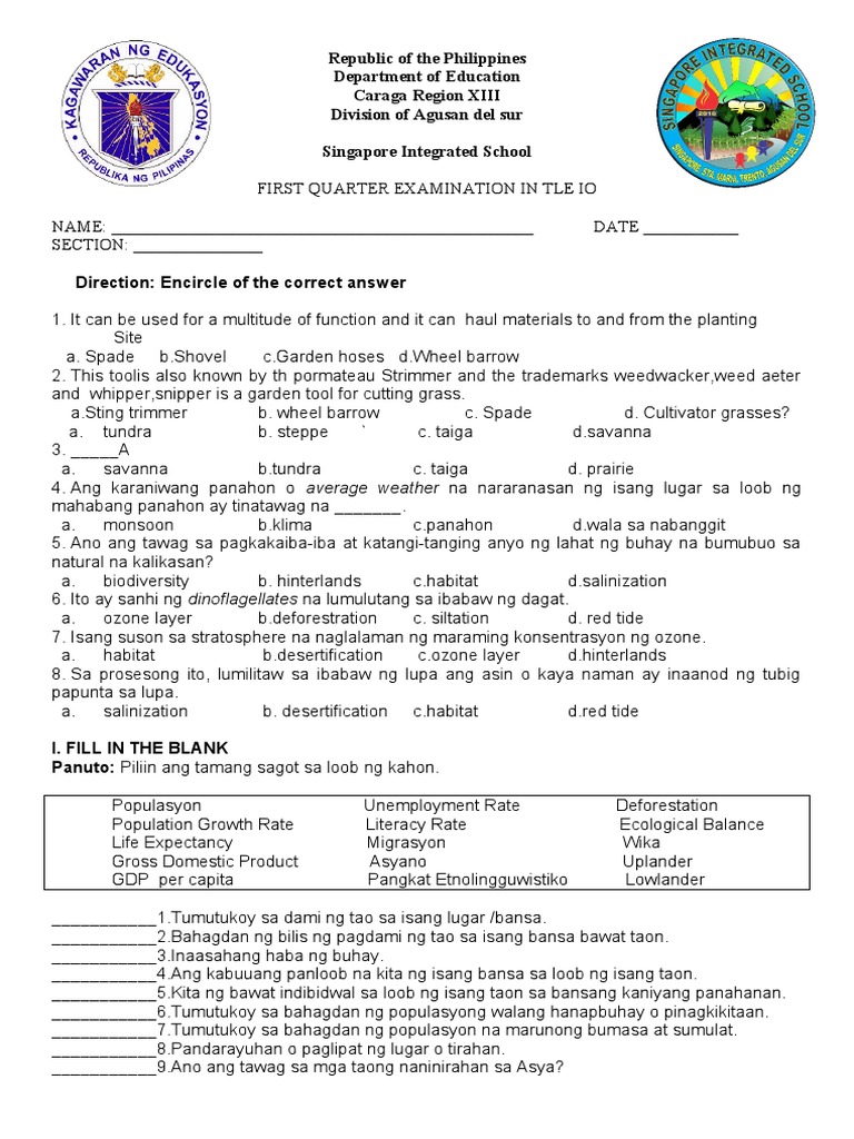 1st quarter exam_MAPEH 7 | PDF