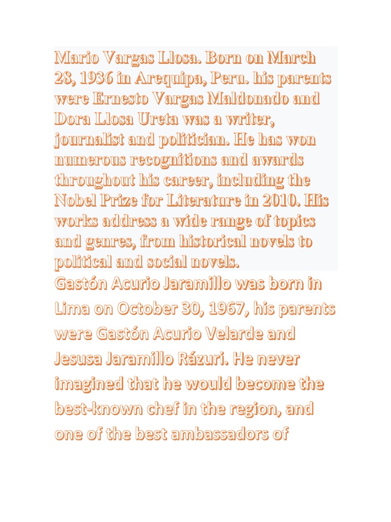 Mario Vargas Llosa | PDF