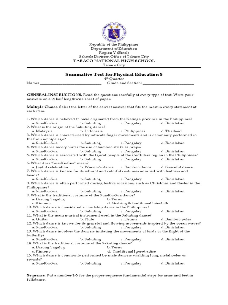 Summative Test in Music Q3 | PDF
