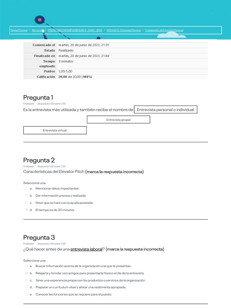 Entrevista Personal | PDF