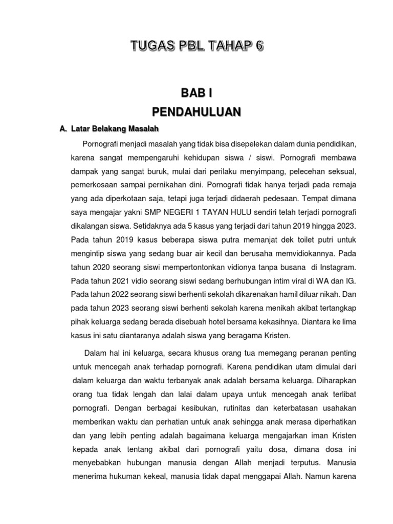 TUGAS PBL TAHAP 6 - Compressed | PDF | Ilmu Sosial | Pengembangan Diri