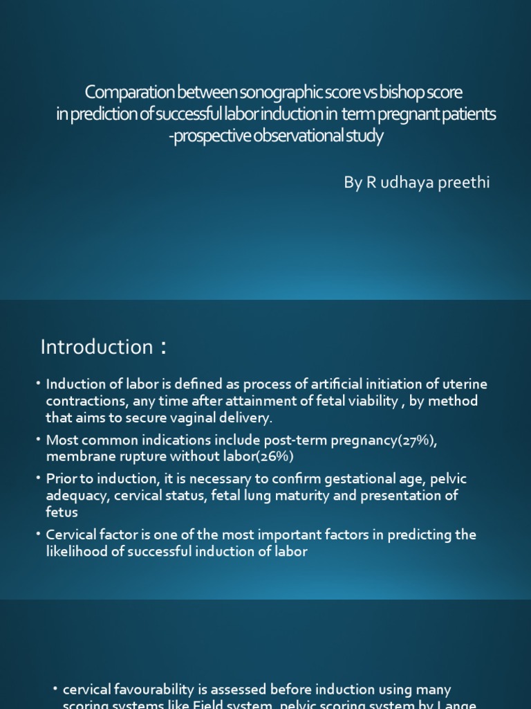 Comparative Study of TVS Cervical Score and Bishop | PDF