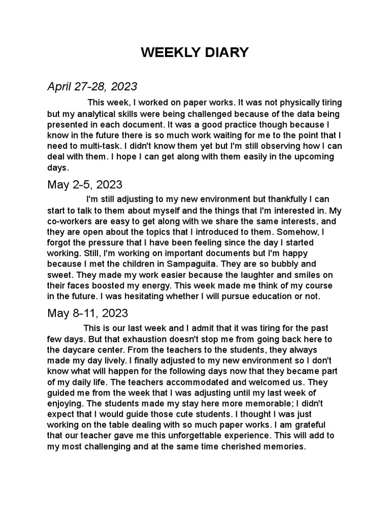 Work Immersion Portfolio | PDF