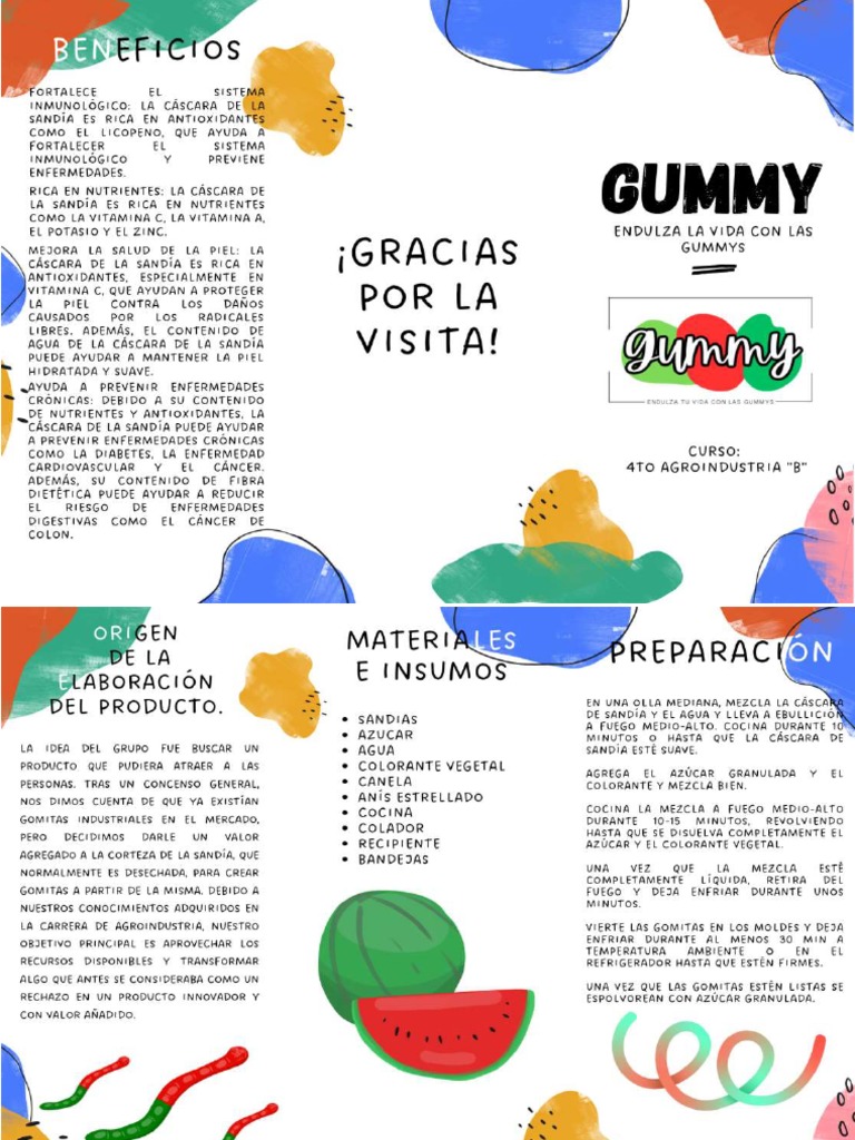 Tripticos de Gummy Feria | PDF